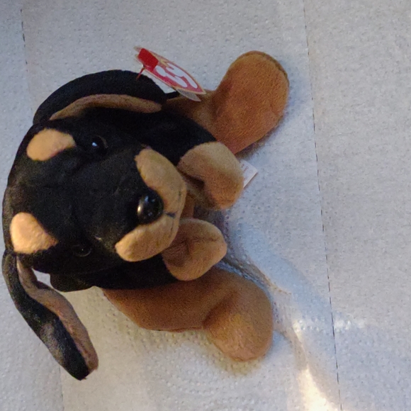 Ty | Other | Ty Beanie Babies Doby The Doberman Dog 996 Pvc Pellets ...